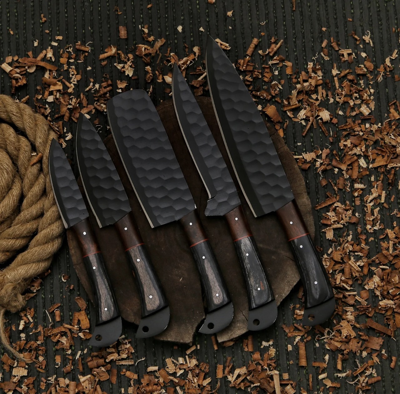 Custom handmade Chef set, BBQ CHEF SET, Damascus chef set ,H | Inspire ...