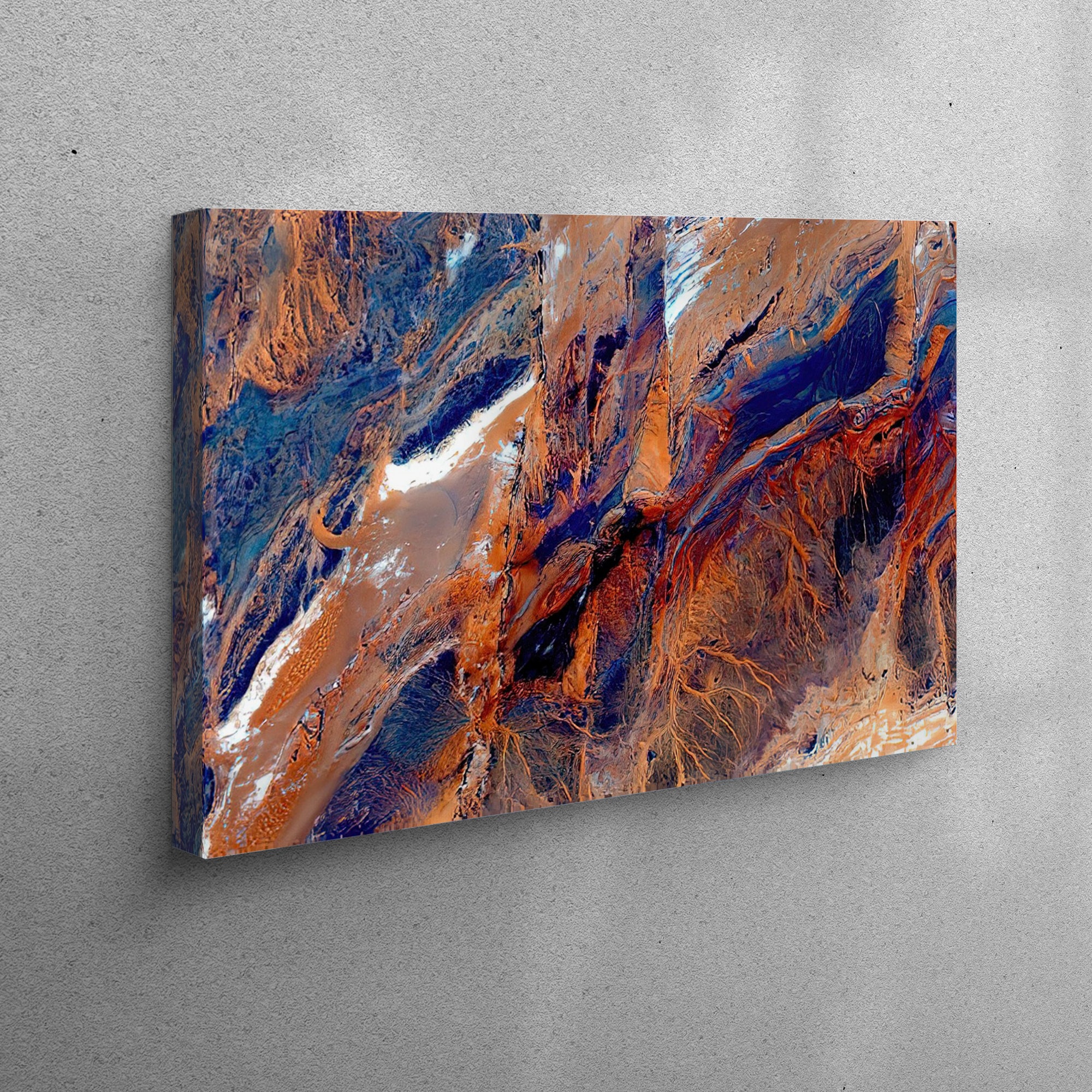 3D Wall Art, Large Wall Art, Wall Art Canvas, Navy Blue Post | Inspire ...