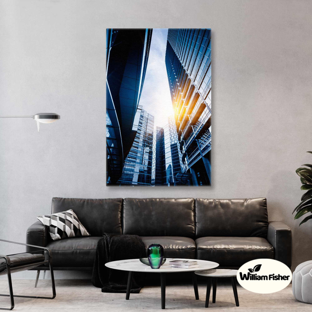 Sunlight Canvas Art, Skyscrapers Wall Art, City Wall Decor, - Inspire ...