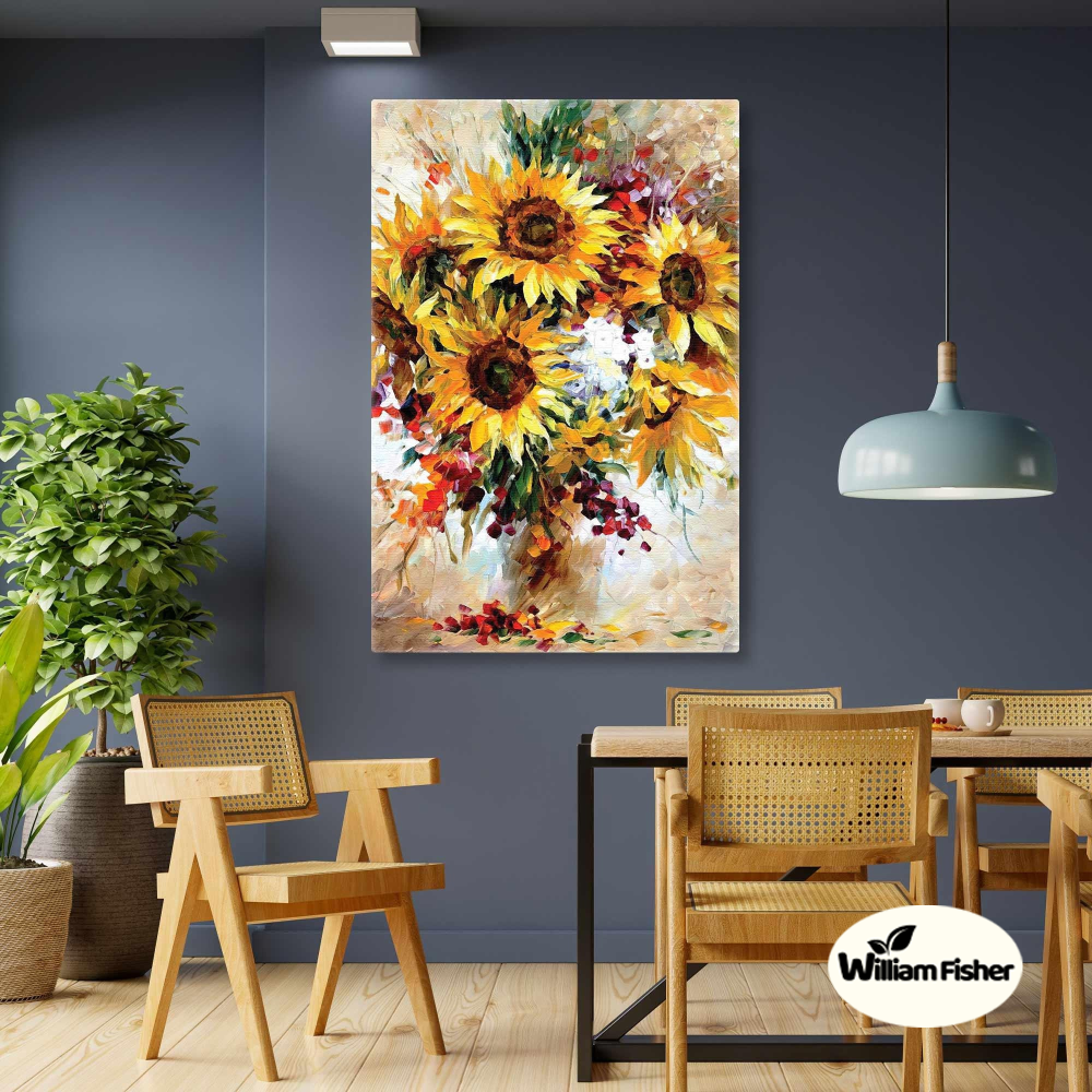 Sunflowers Wall Art, Nature Wall Art Decor, Flower Canvas Wa | Inspire ...