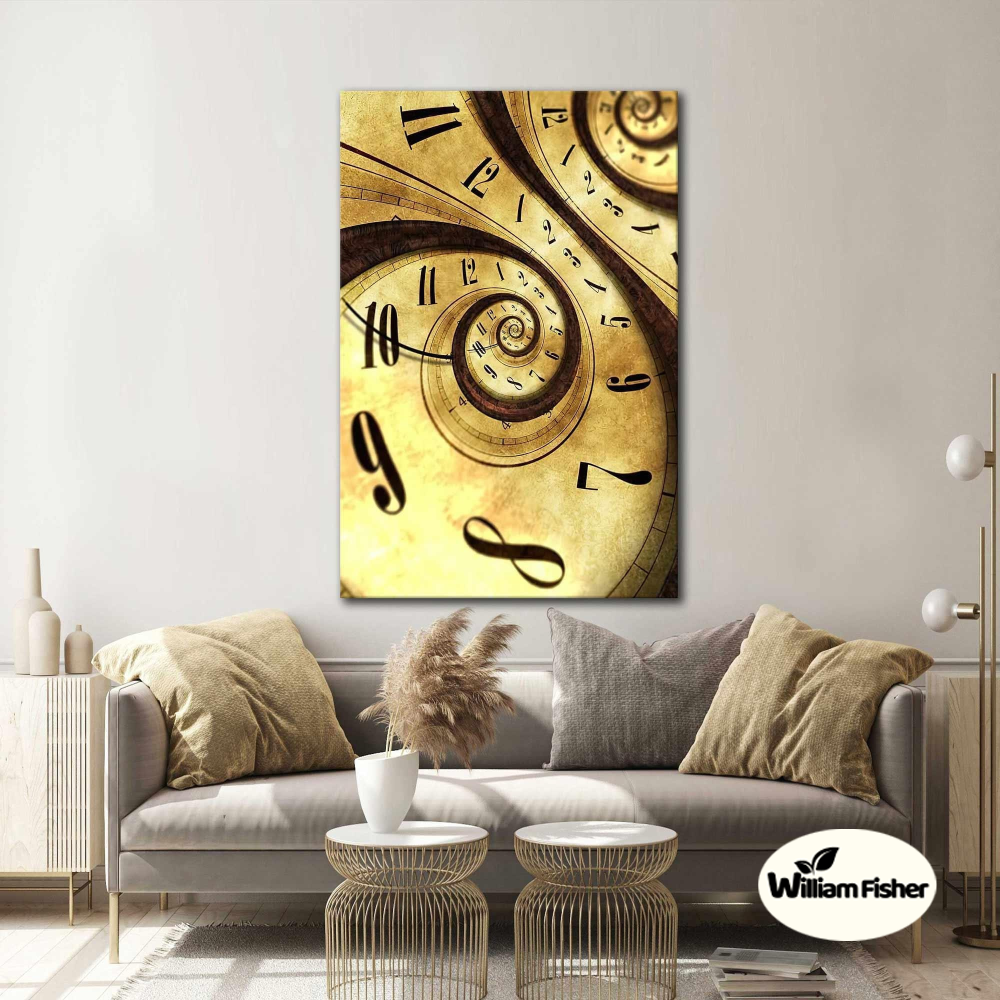 Time Wall Art, Clock Canvas Art, Surreal Wall Decor, Luxury | Inspire ...