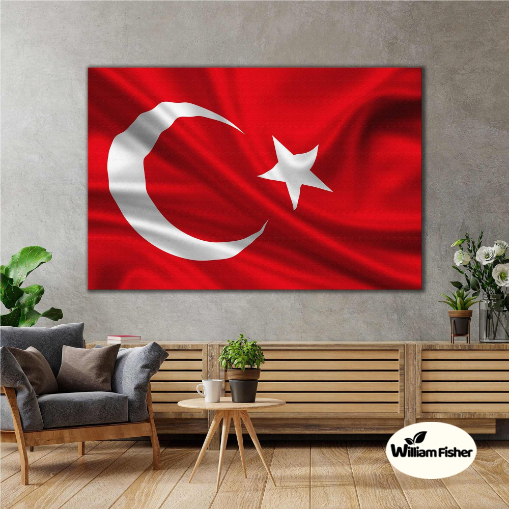 Turkish Flag Red White Star And Crescent Roll Up Canvas, Str | Inspire ...