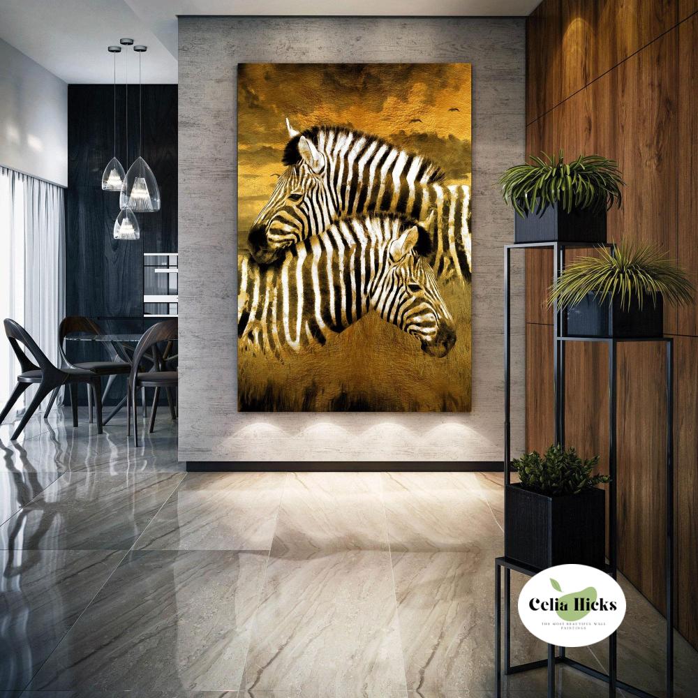 Zebra Wall Art, Animal Canvas Art, Africa Wildlife Wall Deco | Inspire ...