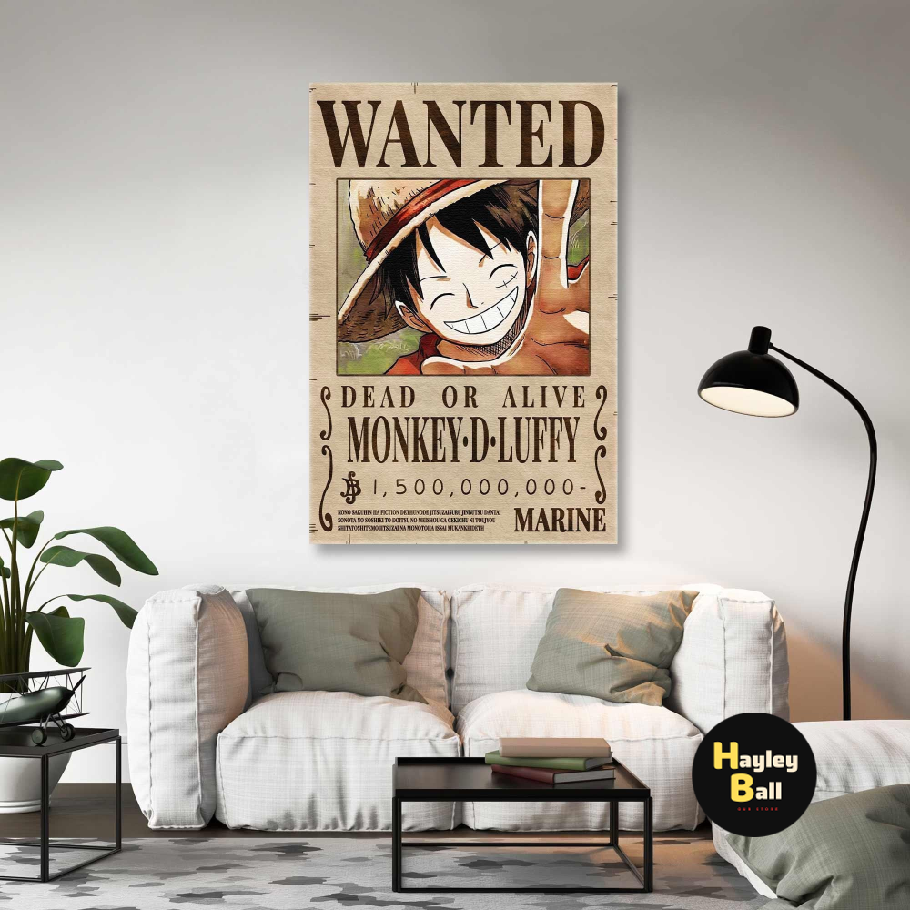 Monkey D Luffy Poster, Anime Canvas Art, Anime Lover Gift, G | Inspire ...