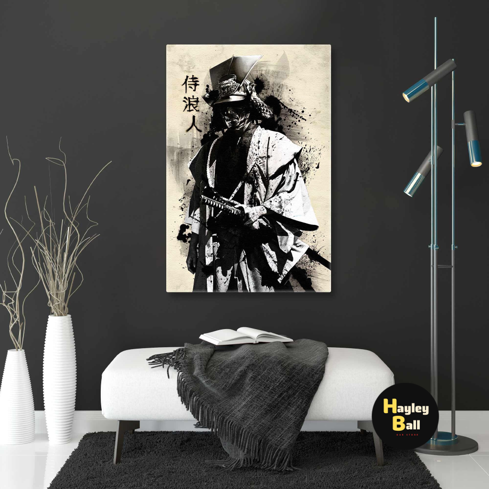 Ninja Wall Art, Japan Wall Decor, Warrior Canvas Art, Roll U | Inspire ...