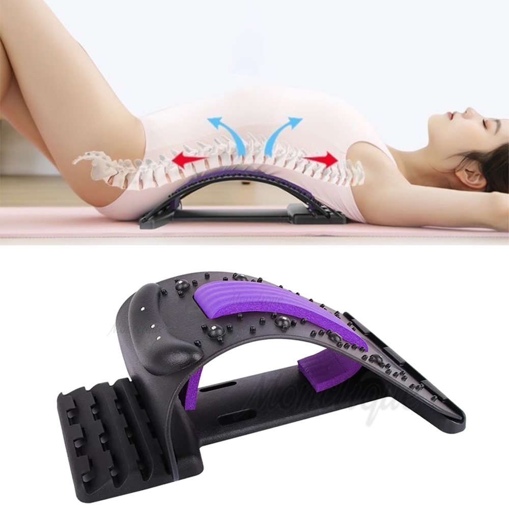 4-Level Adjustable Back Stretcher Lumbar Spine Neck Support | Inspire ...