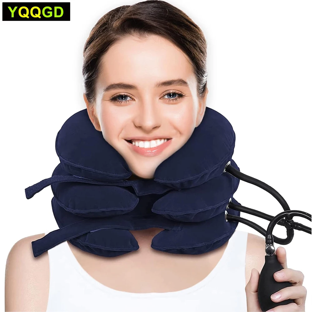 Neck Support Cushion Inflatable Cervical Neck Traction Devic | Inspire ...