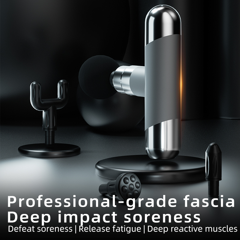 Rechargeable Portable Fascia Gun with 4 Massage Heads | Inspire Uplift