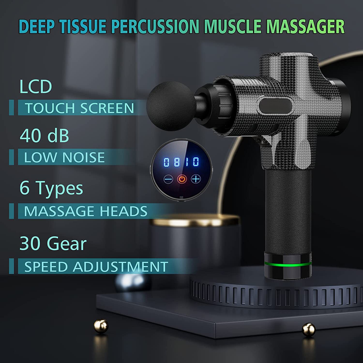 Deep Tissue Massage Gun Portable Facial Muscle Massager | Inspire Uplift