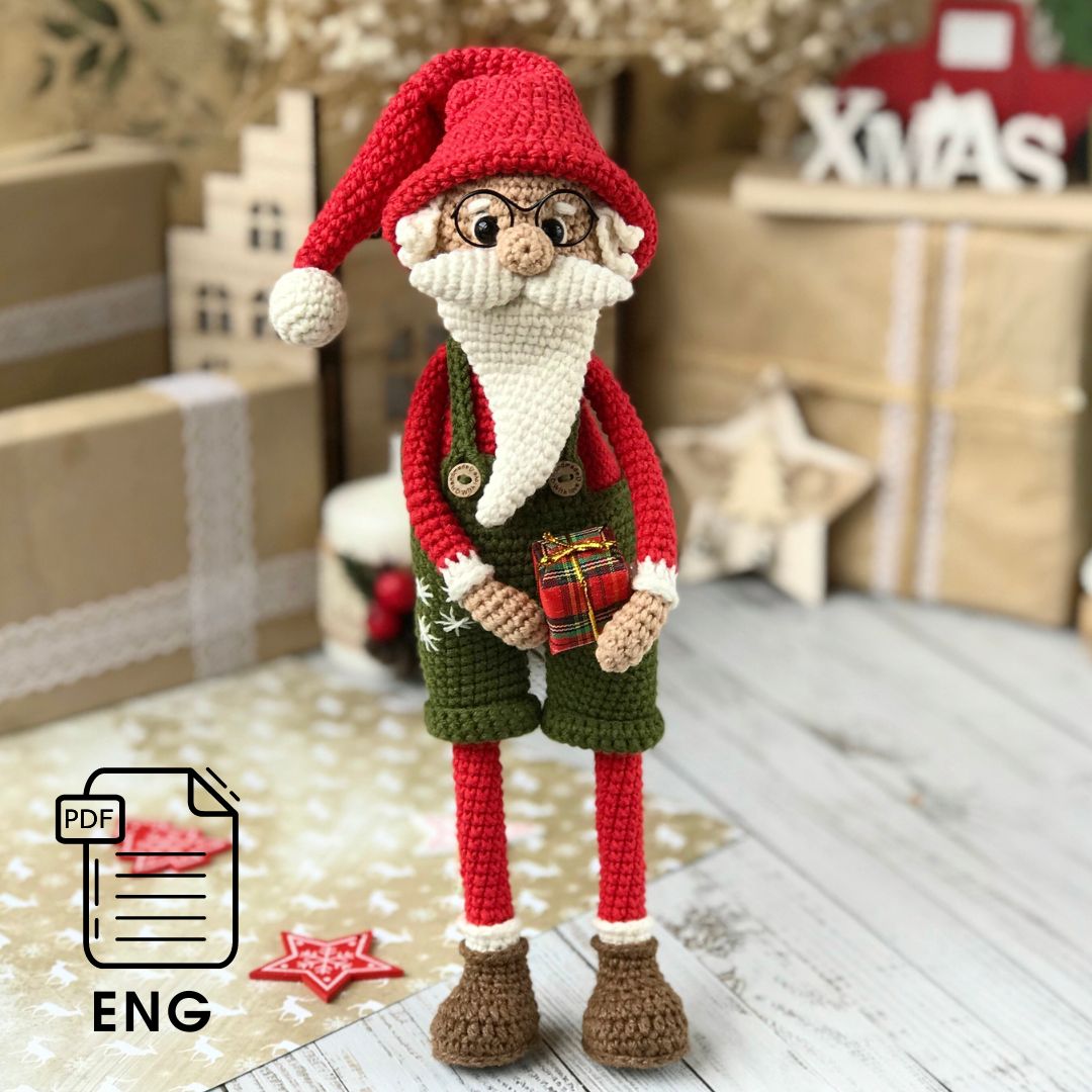 Crochet Toy Pattern in English. Long-legged Santa. Christmas | Inspire ...