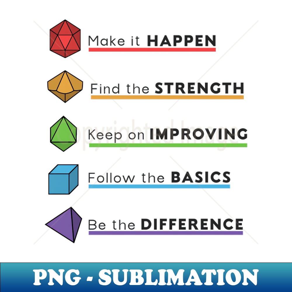 RPG Gamer dice motivational meaning for everyday - Instant S - Inspire ...