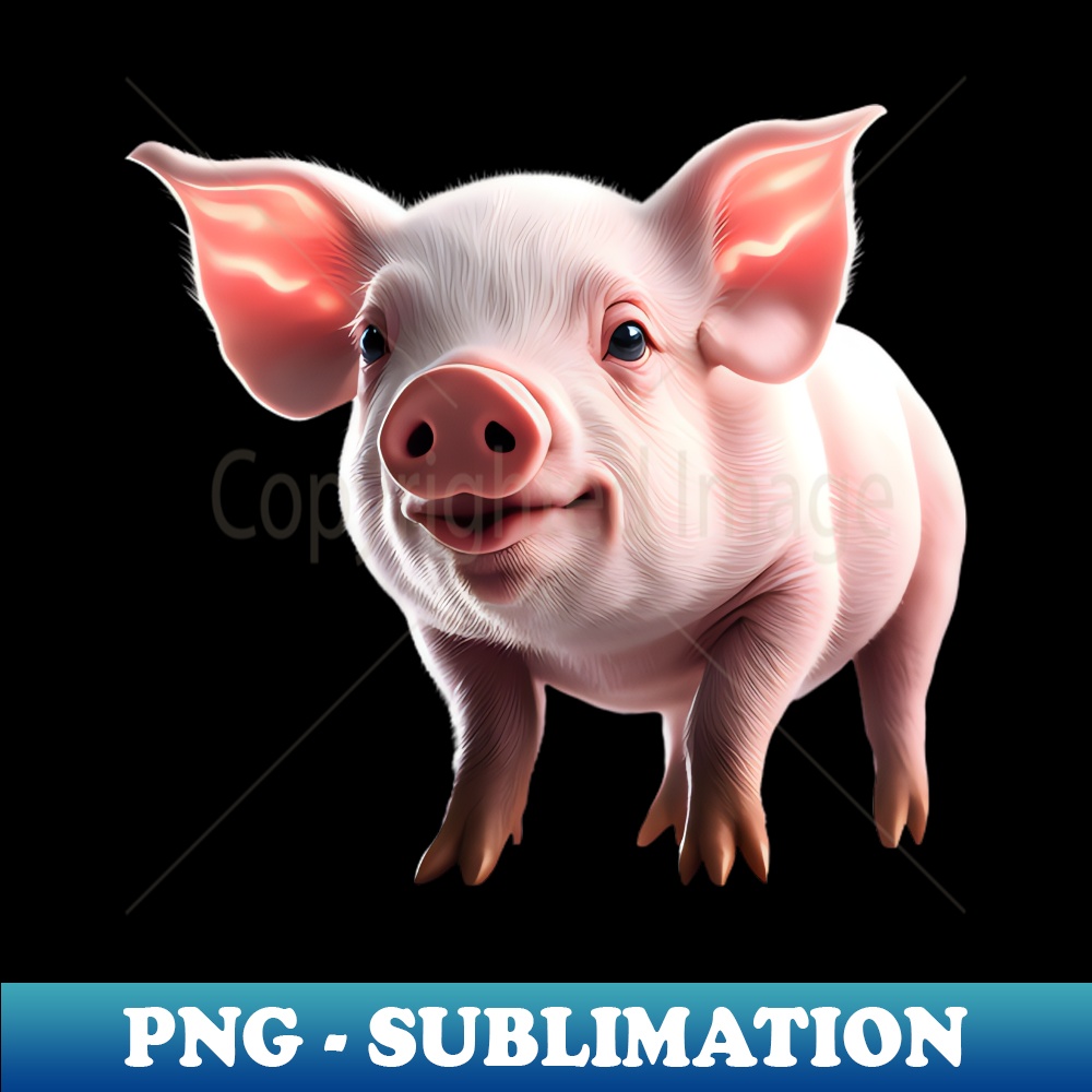 Cute Hyper-realistic Pig - PNG Sublimation Digital Download | Inspire ...