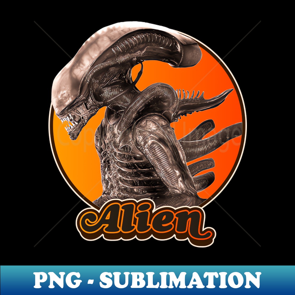 Retro Alien Xenomorph Tribute - PNG Transparent Sublimation | Inspire ...