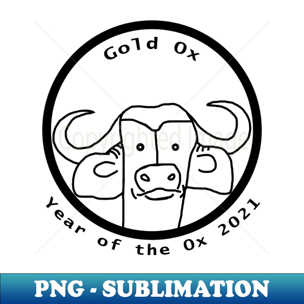 Year of the Gold Ox Face 2021 Outline - Premium PNG Sublimat | Inspire ...
