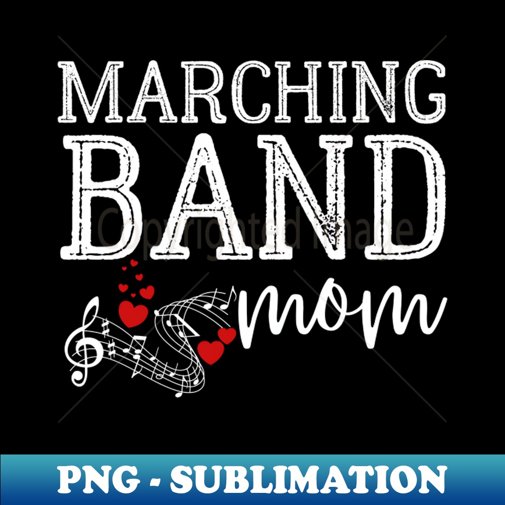 Marching Band Mom Hearts Music Musical Notes - Trendy Sublim | Inspire ...
