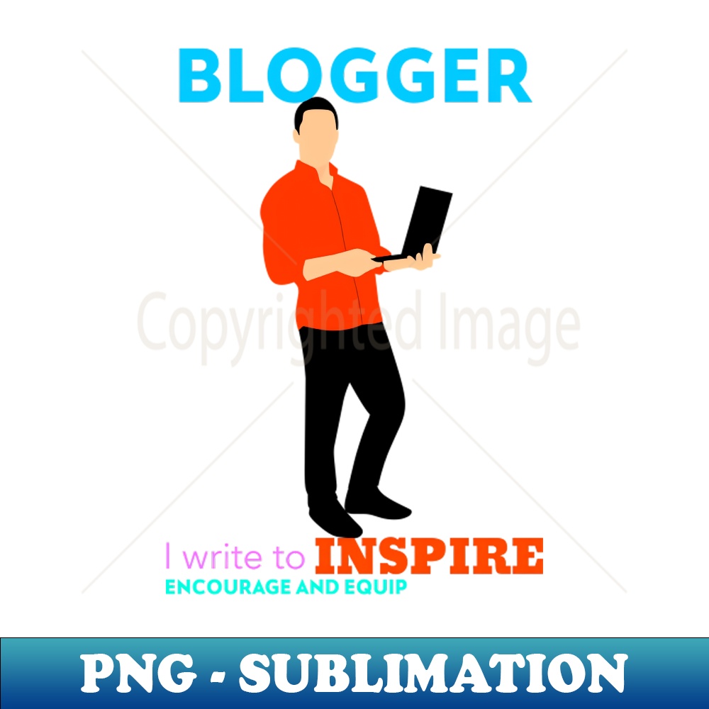 Blogger Content Writer - Retro PNG Sublimation Digital Downl | Inspire Uplift