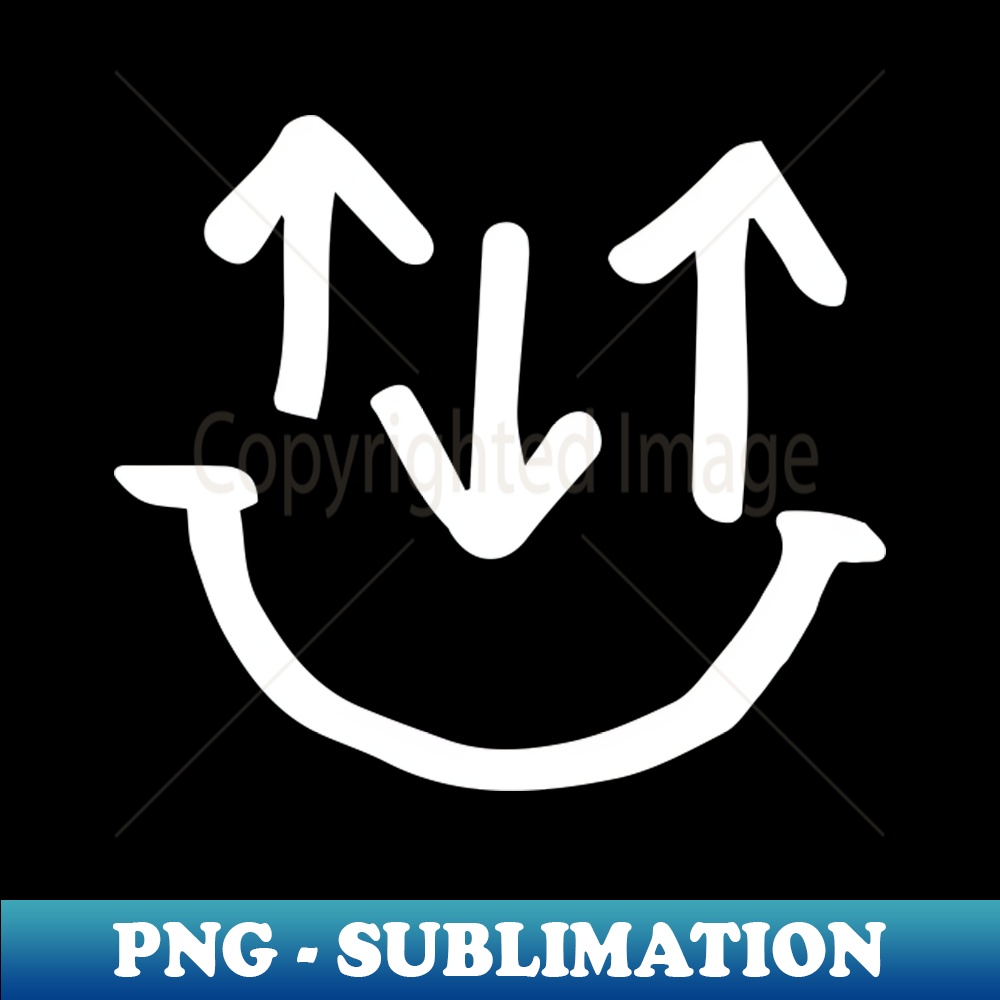 Ups and Downs Smiley Face Contrast - Retro PNG Sublimation D | Inspire ...