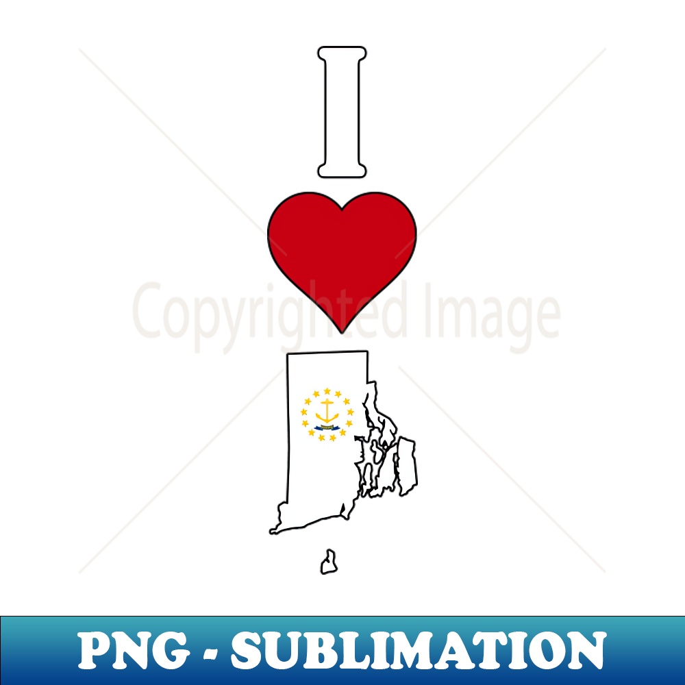 I Love Rhode Island Vertical I Heart Rhode Island State Flag | Inspire ...