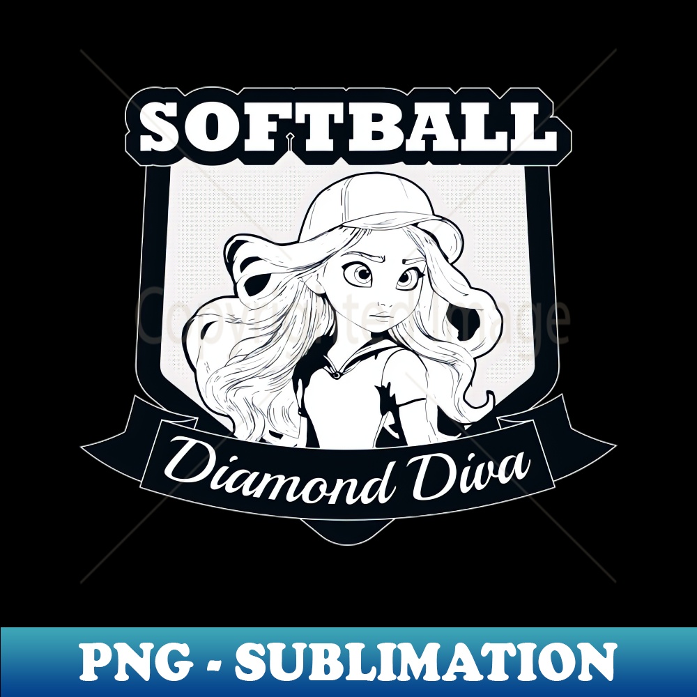 Softball Diamond Diva - PNG Transparent Digital Download Fil | Inspire ...