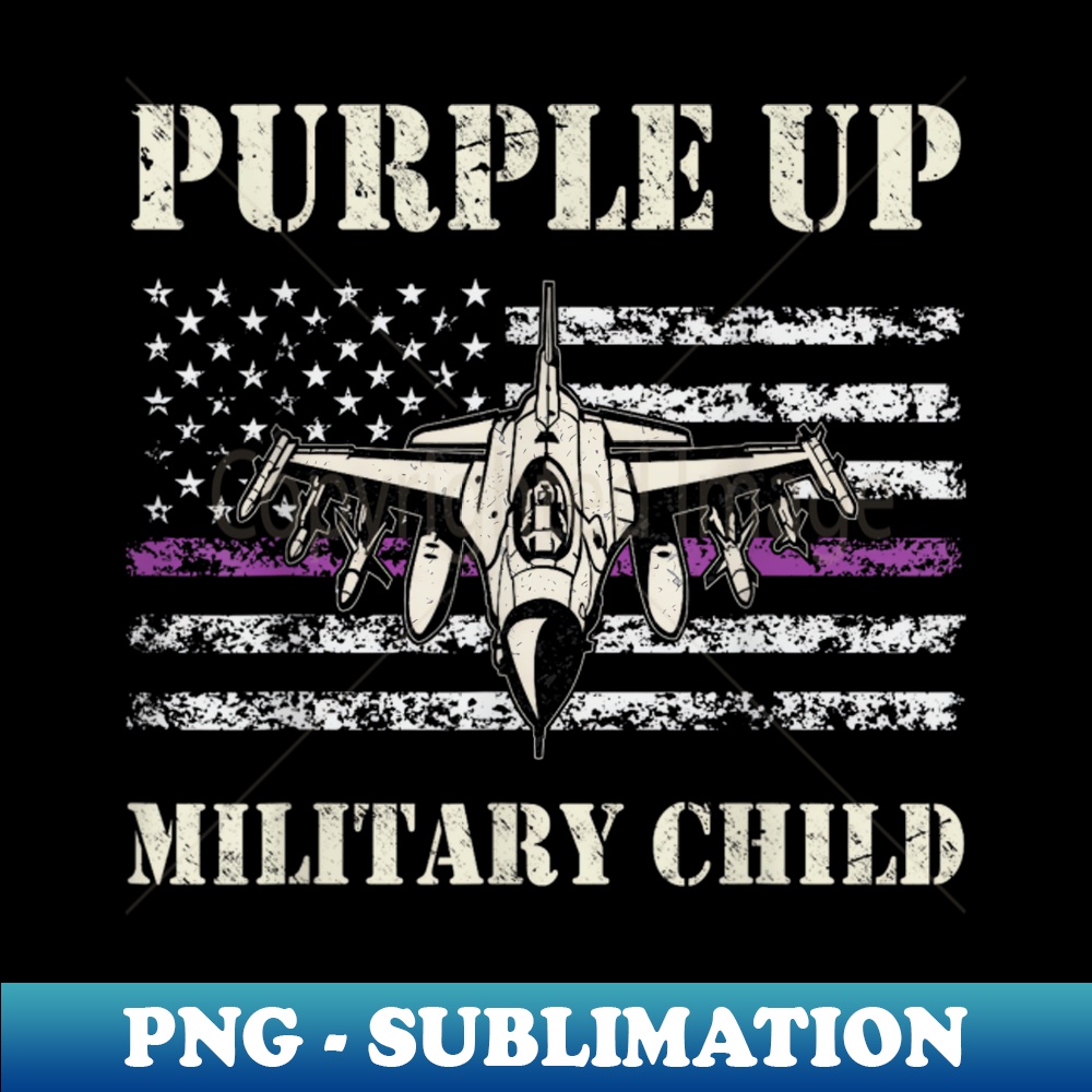 I Purple Up Month of Military Child Kids Air Force US Flag - | Inspire ...