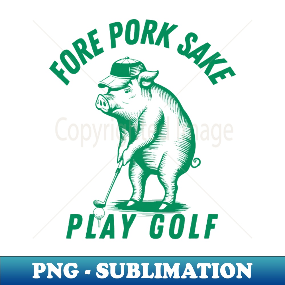 Green Golf Pun Funny Pig art - Unique Sublimation PNG Downlo | Inspire ...