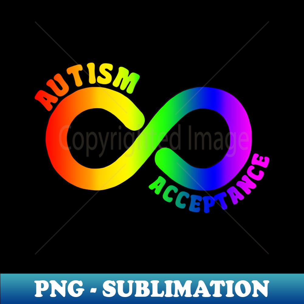 Autism Acceptance With Rainbow Infinity Symbol - PNG Transpa | Inspire ...