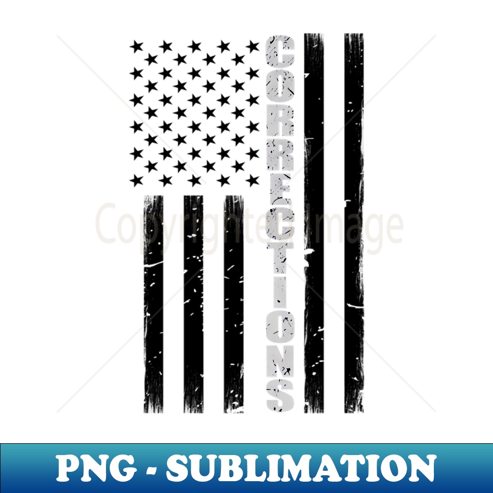 Thin Silver Line Flag Corrections Officer - Instant Sublimat | Inspire ...