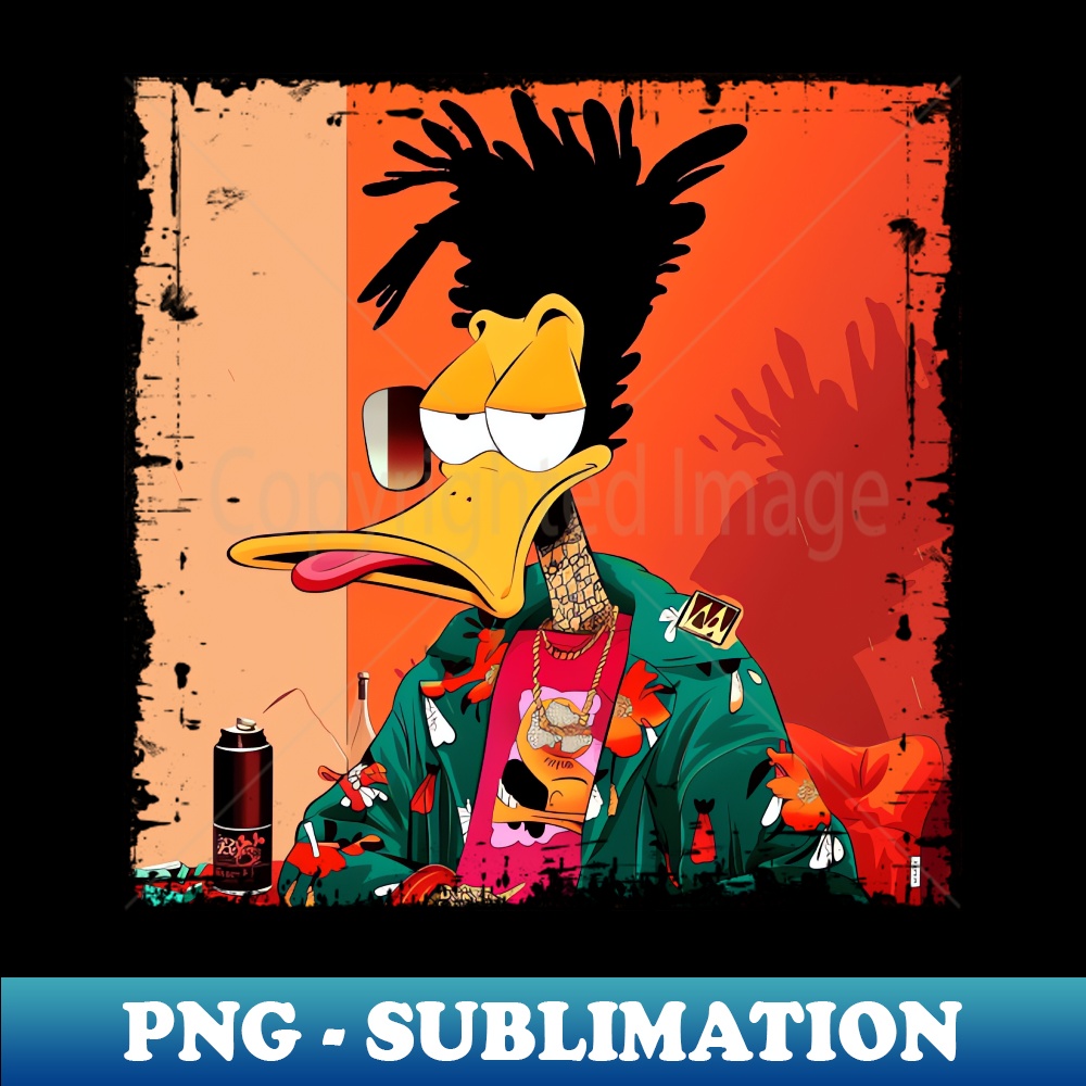 High Duck on Weed Cartoon Style - Instant PNG Sublimation Do | Inspire ...