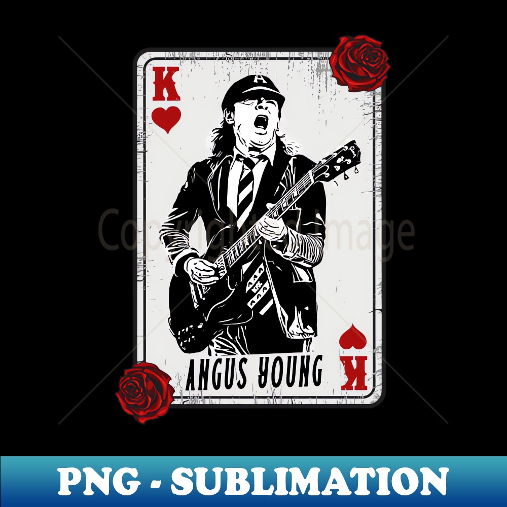 Vintage Card Angus Young - Premium Sublimation Digital Downl | Inspire ...