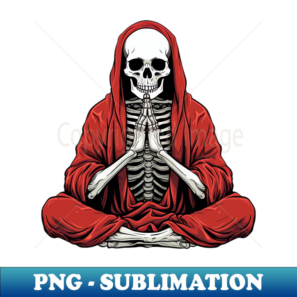 Skeleton in a meditating pose Designer digital art mystical | Inspire ...