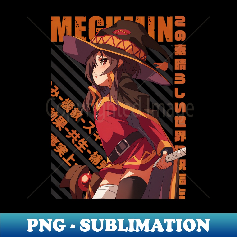 Konosuba - Megumin - Signature Sublimation PNG File - Add a - Inspire ...