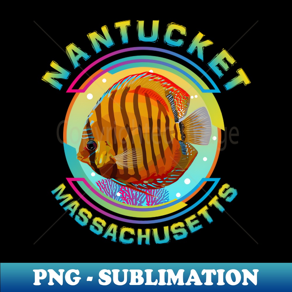 Nantucket Massachusetts Fishing Town Orange Discus Fish Symp | Inspire ...