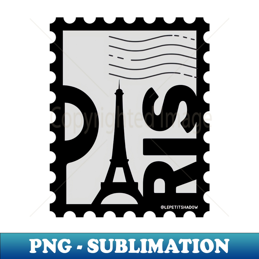 Paris France Postage Stamp - Modern Sublimation PNG File - B | Inspire ...