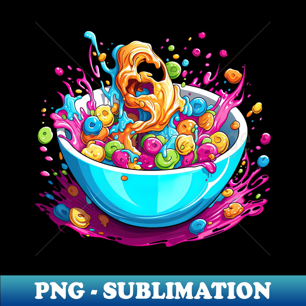 Cereal Bowl Splash - Instant PNG Sublimation Download - Spic | Inspire ...
