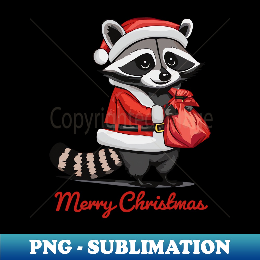 Merry Christmas - Raccoon AKA a Trash Panda Dressed as Santa | Inspire ...