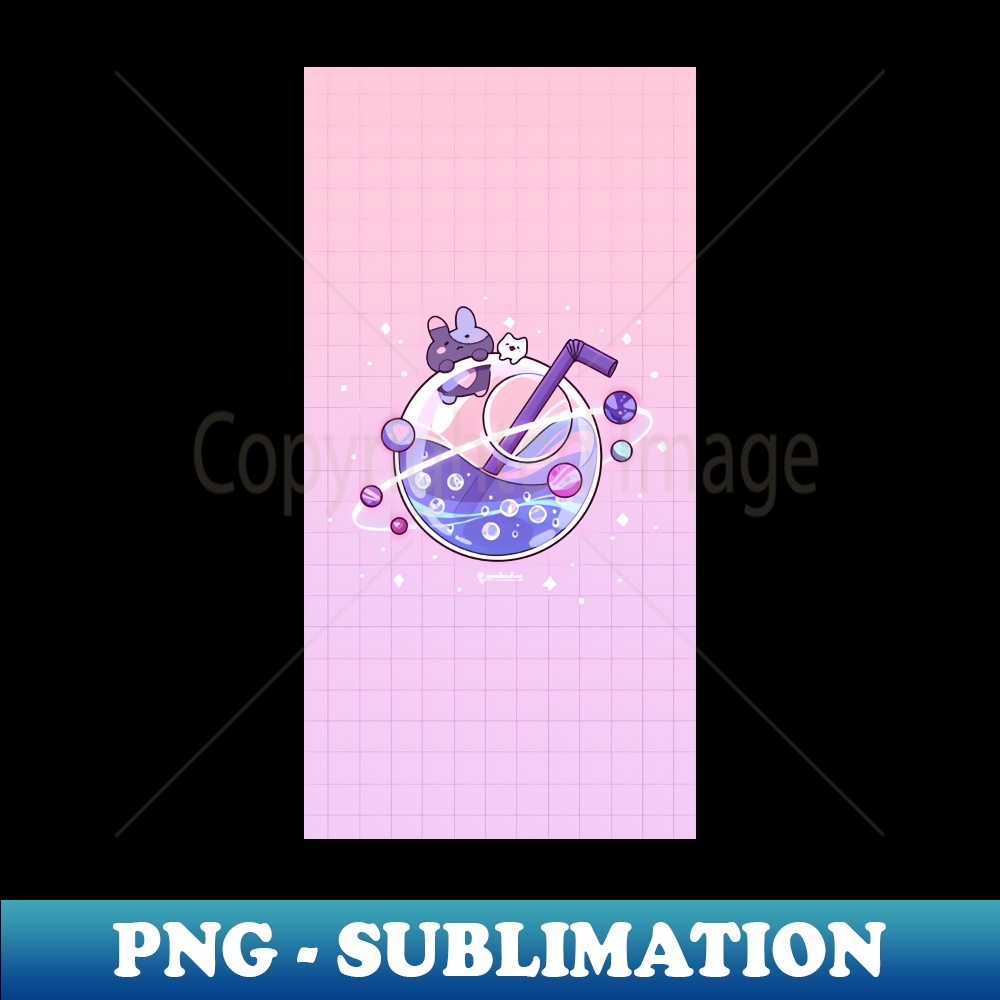 Patchi Biru Boba Planet - Vintage Sublimation PNG Download - Inspire Uplift