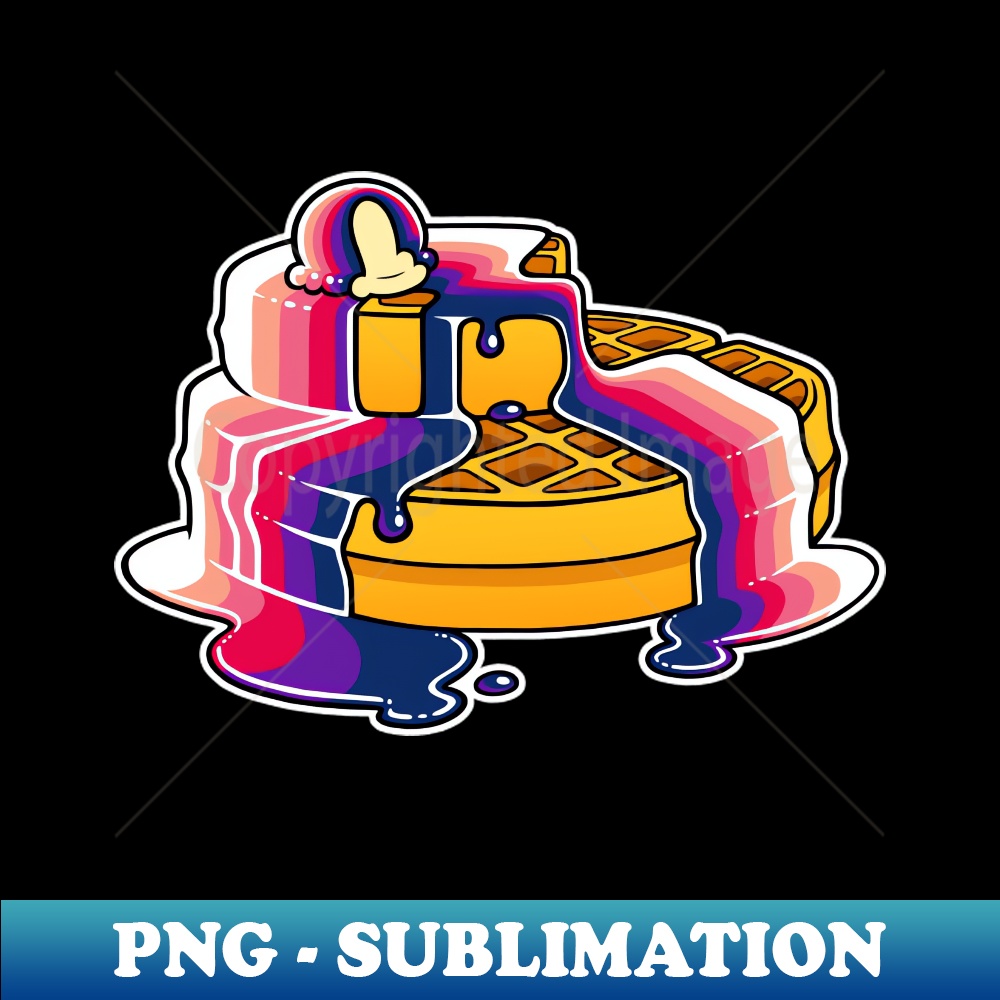 Cinthean Pride Waffles LGBT - Retro PNG Sublimation Digital | Inspire ...
