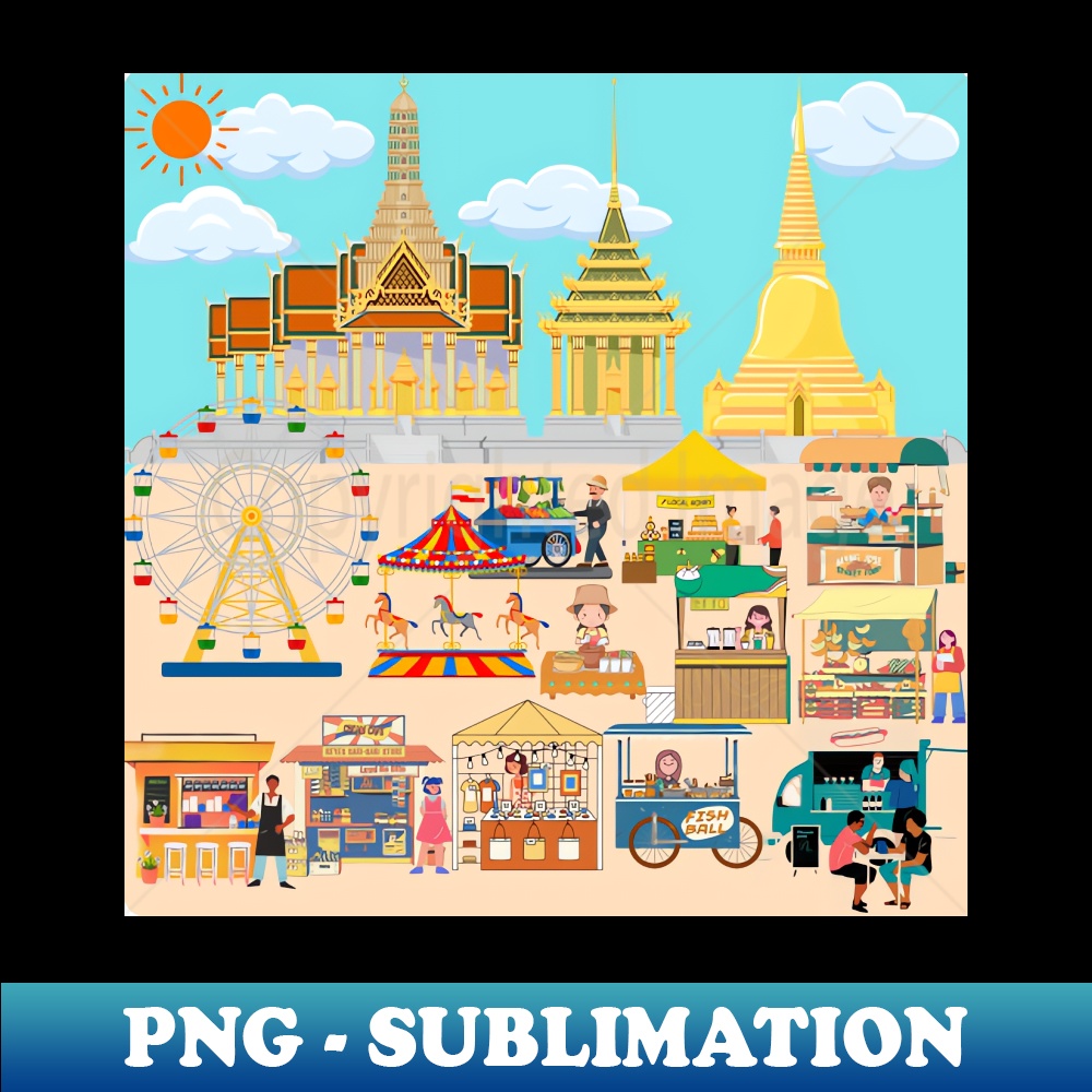 temple fair in Thailand - High-Resolution PNG Sublimation Fi - Inspire ...