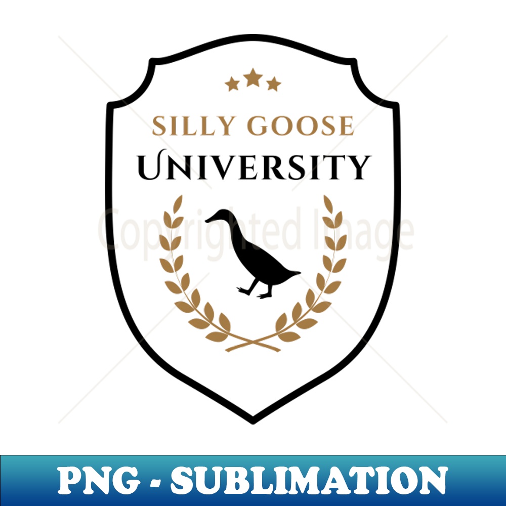 Silly Goose University - walking Goose Emblem With Golden De | Inspire ...