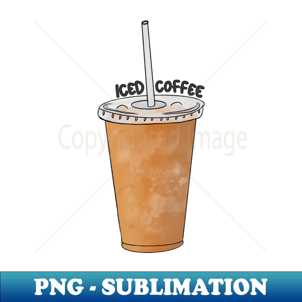 Iced Coffee Drawing - Exclusive Sublimation Digital File - B | Inspire ...