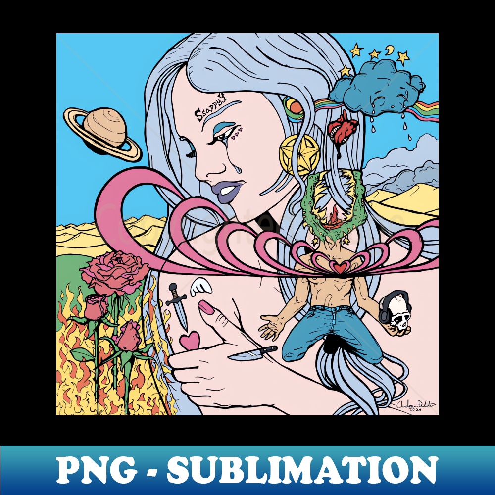 Mixed Emotions II - Retro PNG Sublimation Digital Download - | Inspire Uplift