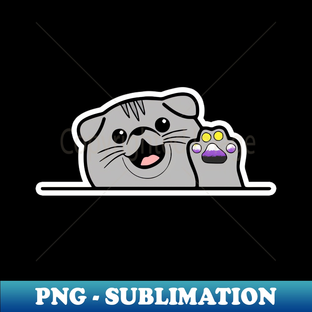 non binary pride paw - PNG Transparent Digital Download File | Inspire ...