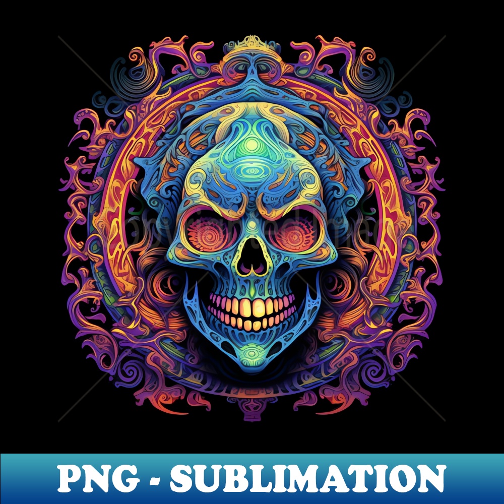 Intricate and colorful skull design - Instant PNG Sublimatio | Inspire ...