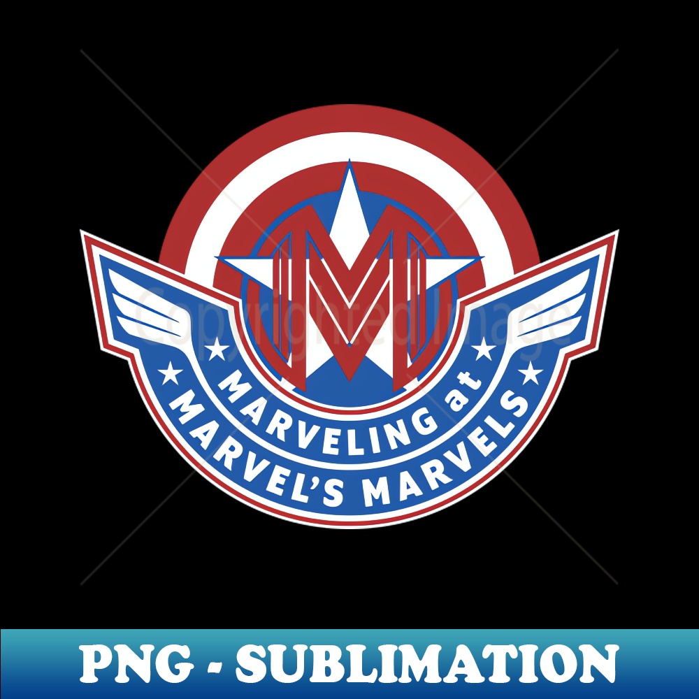 Marveling Logo The Captain - Sublimation-Ready PNG File - Un - Inspire ...