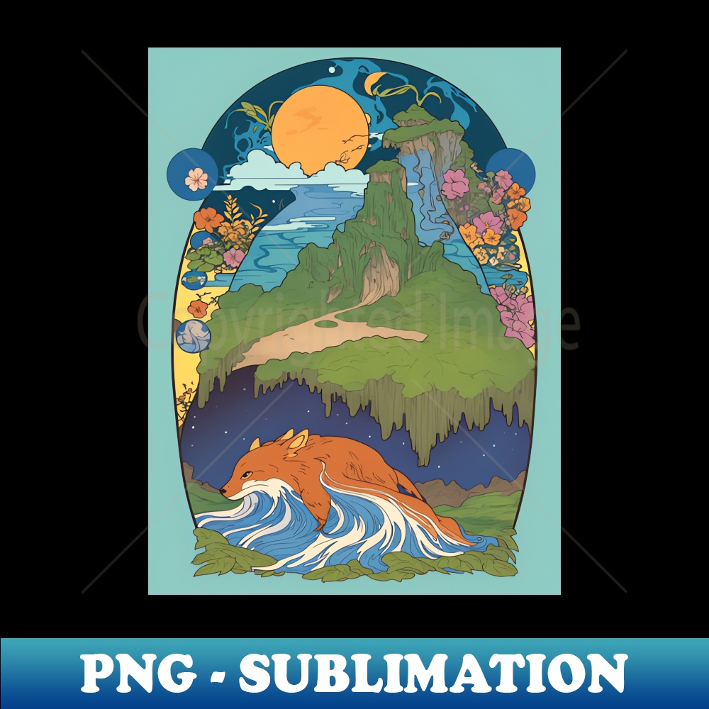 Wolf Abstract Cartoon Landscape Photography - PNG Transpare - Inspire ...