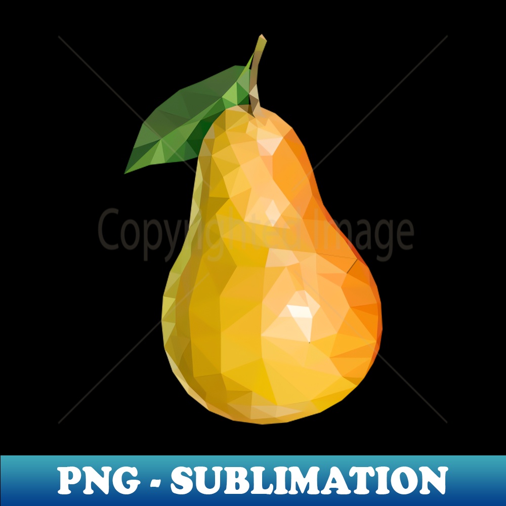 Low-poly pear - PNG Transparent Sublimation Design - Boost Y - Inspire ...