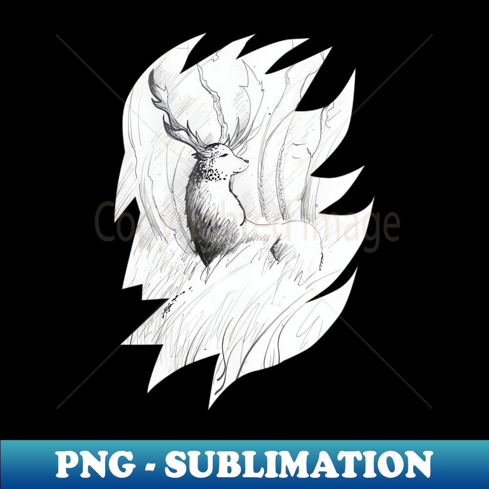 Red deer stag ink drawing 031123 - wildlife inspired art - H | Inspire ...