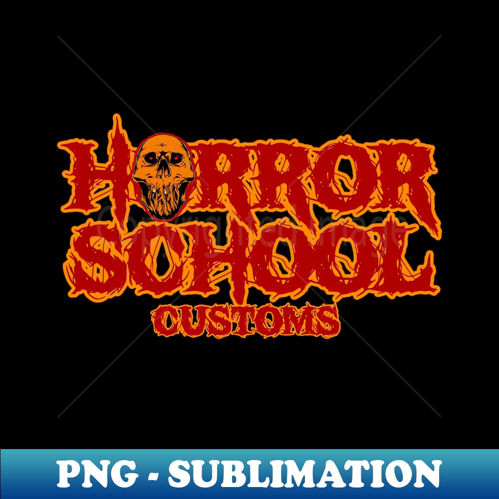 Horror School Customs Text Logo - Elegant Sublimation PNG Do | Inspire ...