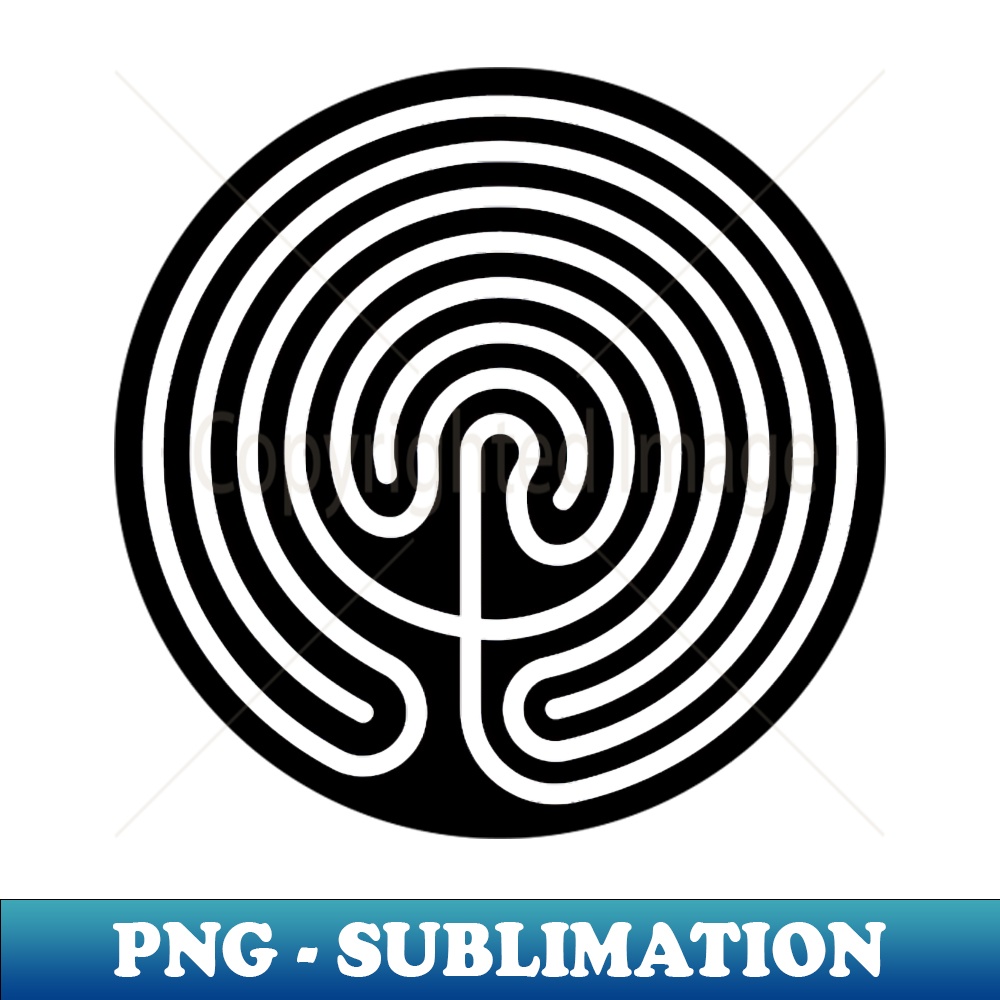 Reverse Cretan Labyrinth - Special Edition Sublimation PNG F - Inspire ...