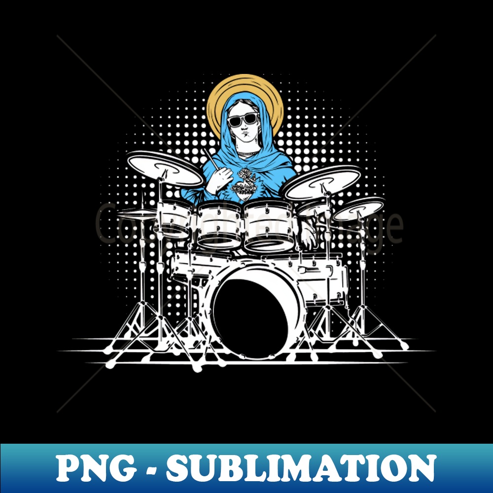 Holy Mother of Jesus Mary Playing Drums - Drums Rock Drummer | Inspire ...